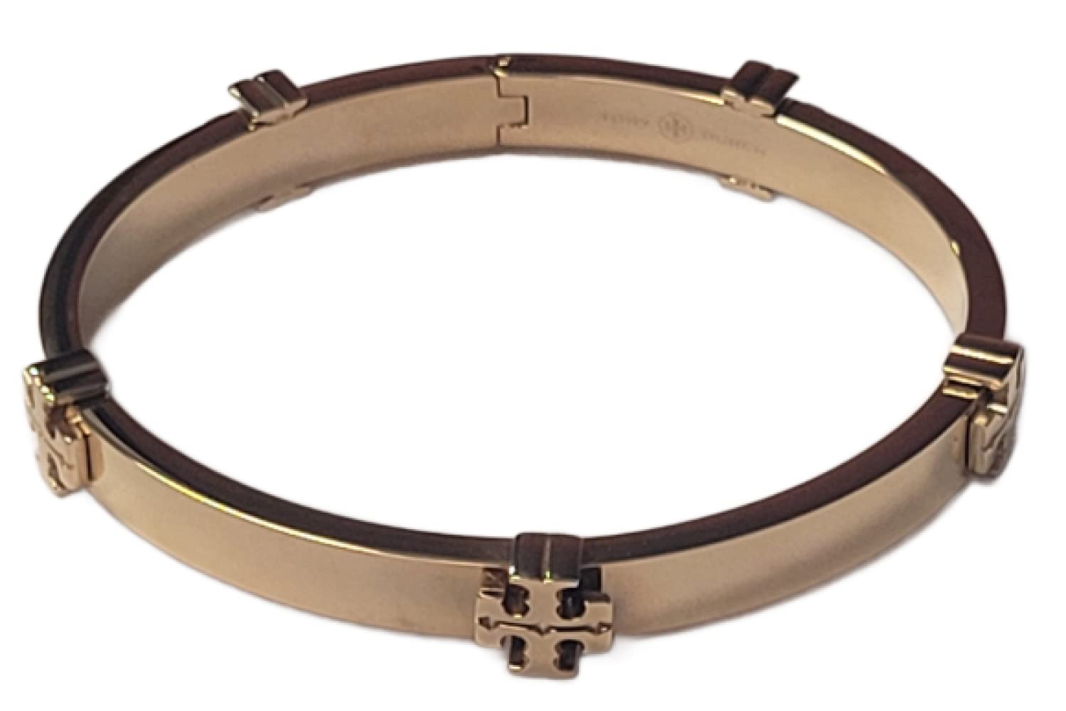Tory Burch 145434 Tory Gold Tone Classic Logo Women's Bangle Bracelet