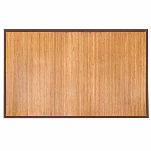 5' X 8' Floor Carpet, Bamboo Area Rug Floor Carpet Natural Bamboo Non-Slip Roll Runner Indoor Outdoor for Bathroom, Kitchen, Garden (60β x 96β)