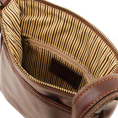 Tuscany Leather Jason Leather Crossbody Bag Brown