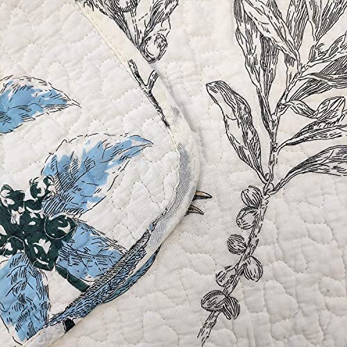 Brandream American Country Quilted Throw Blanket Cotton Birds Printing Throw Quilt 47 X 60 Inch, Beige