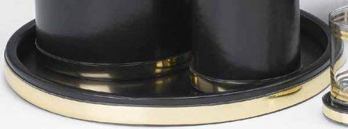 Kraftware Black with Polished Brass, 14"