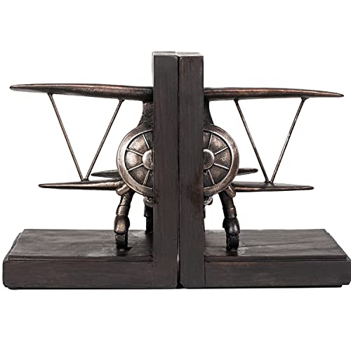 Airplane Decorative Bookends 7.75 Inch Book End
