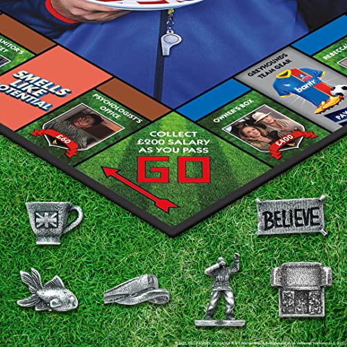 Monopoly Ted Lasso | Officially Licensed Board Collectible Board Game | Play as Believe Sign, Goldfish, Tea up, Ted’s Visor and More | Based On Popular Comedy Series