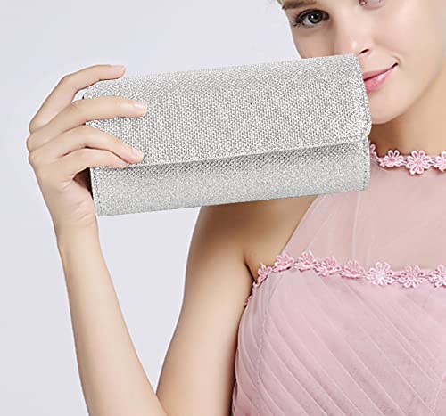 lovyoCoCo Evening Bag Clutch Purses for Women, Ladies Sparkling Party Handbag Wedding Bag