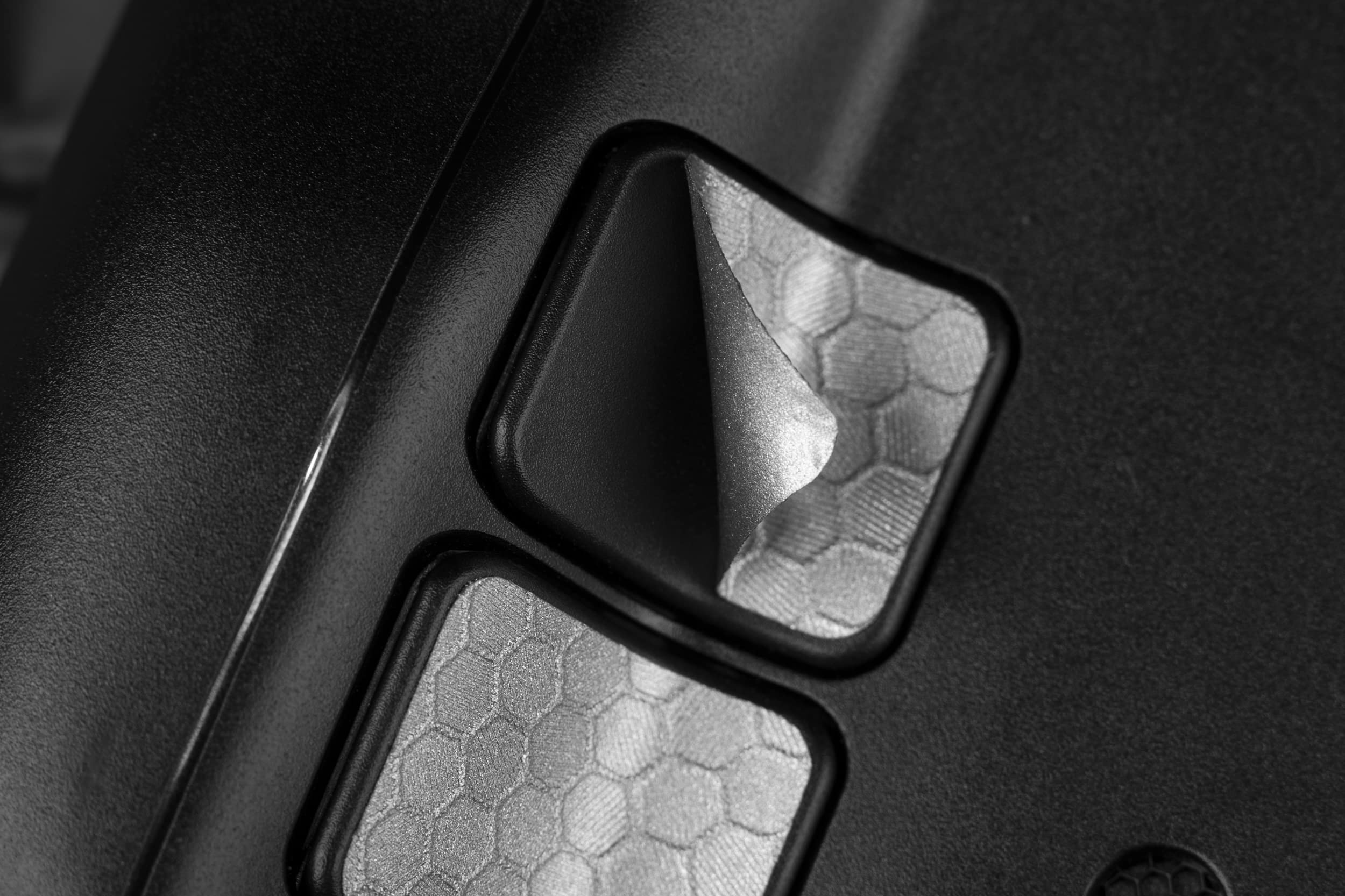 TouchProtect Steam Deck Grip Kit - Front touchpad and back button skin set. Steam Deck accessory bundle. (Hex Silver)