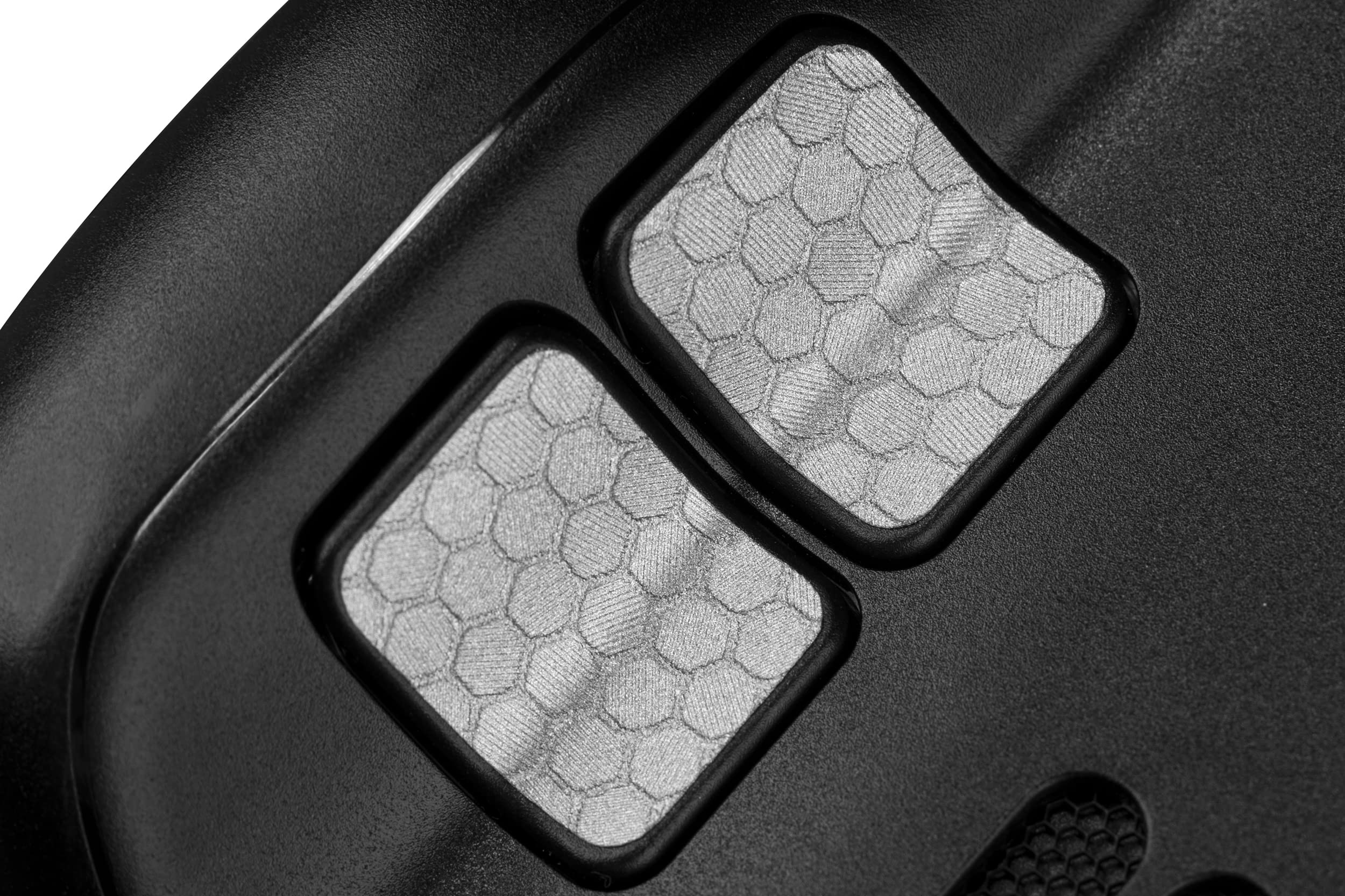 TouchProtect Steam Deck Grip Kit - Front touchpad and back button skin set. Steam Deck accessory bundle. (Hex Silver)