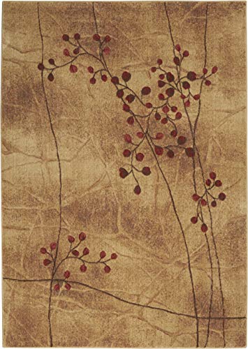 Nourison Somerset Rustic Latte 5'3" x 7'5" Area-Rug, Easy-Cleaning, Non Shedding, Bed Room, Living Room, Dining Room, Kitchen (5x7)