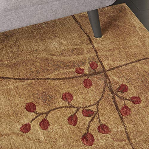 Nourison Somerset Rustic Latte 5'3" x 7'5" Area-Rug, Easy-Cleaning, Non Shedding, Bed Room, Living Room, Dining Room, Kitchen (5x7)