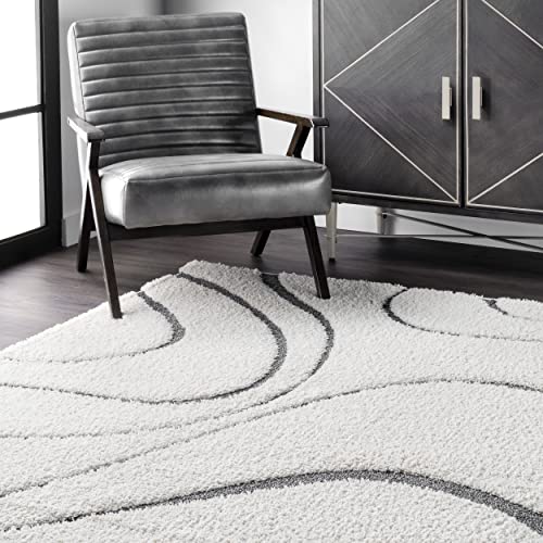 nuLOOM Carolyn Cozy Soft & Plush Shag Area Rug, 4' x 6', Beige