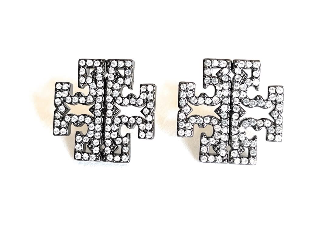 Tory Burch Britten Pave Stud Earring 141855 Black 011