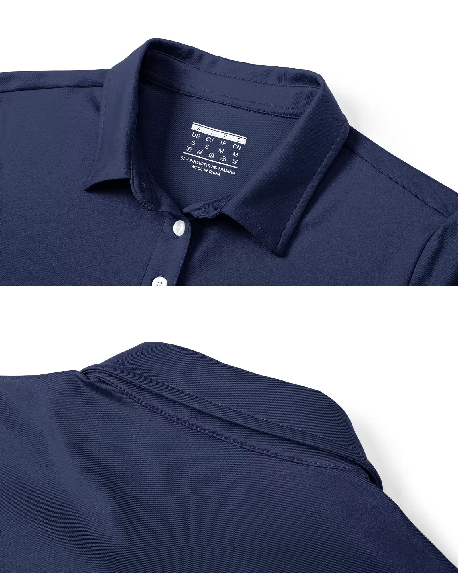 KEFITEVD Women's Polo Shirts Classic Design for Activewear Running Exercise Jersey Polo Shirt Dry Fit Golf Polo Shirt Womens Pullover Tops Navy