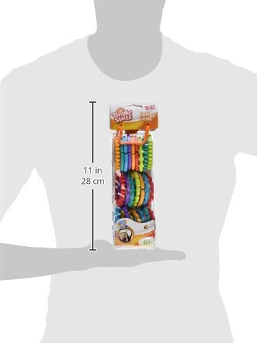 Bright Starts Lots of Links Rings - for Stroller or Carrier Seat - BPA-Free 24 Pcs, Ages 0 Months Plus