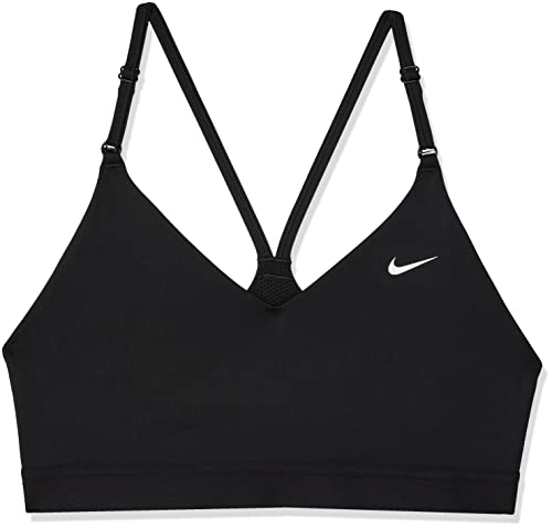 Nike Dri-FIT Indy Women's Light-Support Non-Padded Sports Bra (as1, Alpha, m, Regular, Black, Medium), Black-black