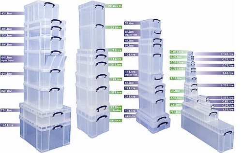 Really Useful Boxes 0.2 Litre Rectangle Really Useful Box Clear
