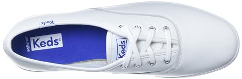 Keds Women's Champion Lace Up Sneaker, White Leather, 6.5