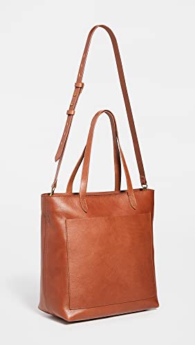 Madewell Women's The Zip-Top Medium Transport Tote, English Saddle, Tan, Brown, One Size