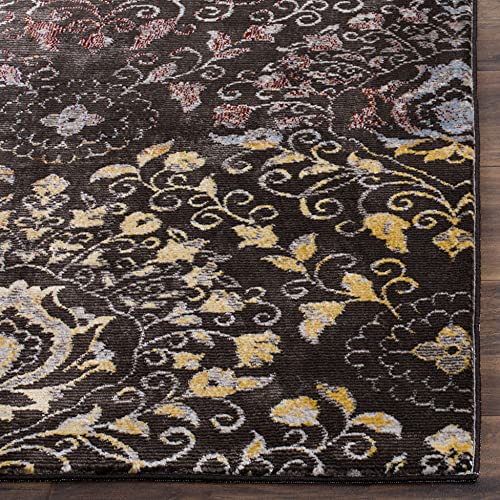 SAFAVIEH Aria Collection 2' x 8' Brown/Multi ARA172W Boho Chic Distressed Non-Shedding Living Room Entryway Foyer Hallway Bedroom Runner Rug