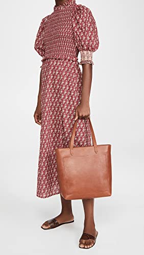 Madewell Women's The Zip-Top Medium Transport Tote, English Saddle, Tan, Brown, One Size