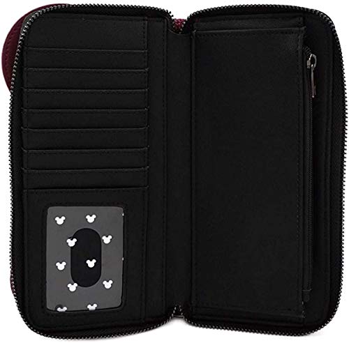 Loungefly Disney Minnie Mouse Quilted Zip Around Wallet with Velvet Bow