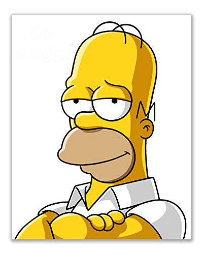 Simpsons Poster Prints - Set of 6 (8 inches x 10 inches) Movie Poster Prints - Bart Homer Marge Lisa Maggie