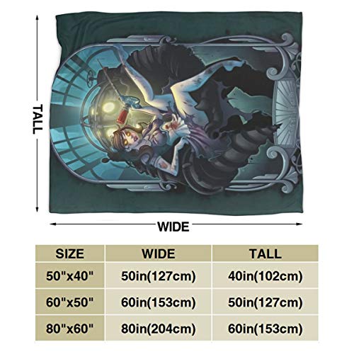 MillicentCob Bioshock Ultra-Soft Micro Fleece Blanket Soft and Warm Throw Blanket Digital Printed Blanket (50"" X40, 60 X 50, 80 X 60)