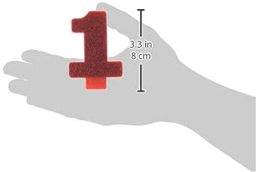 Glitter Red Number 1 Candle - 3 1/4", 1 Pc
