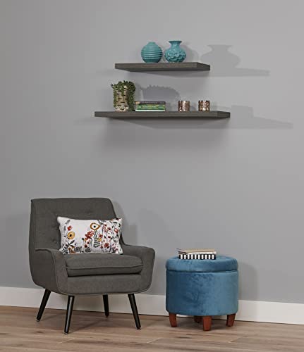 LTL Home Products WSAVLN1036AK Avalon Floating Wall Shelf Kit, 10" x 36" x 1.5", Ash Oak