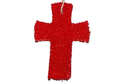 ChicWick Car Candle Strawberry Leather Cross Shape Car Freshener Fragrance