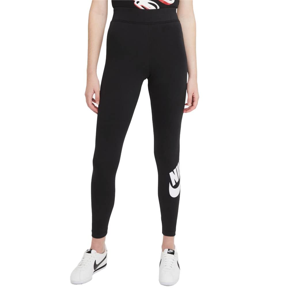 Nike Sportswear Essential Women`s Plus Size High-Waisted Leggings (as1, Alpha, 3X, Plus, Regular, Black(DC6950-010)/W, 3X, Regular)