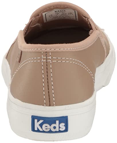 Keds Women's Double Decker Slip ON Sneaker, Tan Leather, 8.5