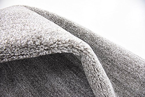 Unique Loom Del Mar Collection Area Rug-Transitional Inspired with Modern Contemporary Design, 6' 0 x 6' 0 Round, Light Gray/Beige