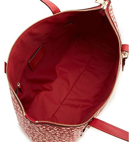 COACH Womens Pebbled Taylor Tote (Love Leaf)