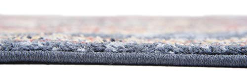 Unique Loom Utopia Collection Traditional Classic Vintage Inspired Area Rug with Warm Hues, 2 ft 7 in x 10 ft, Navy Blue/Burgundy