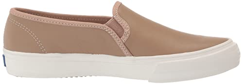 Keds Women's Double Decker Slip ON Sneaker, Tan Leather, 8.5