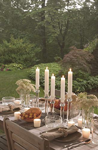 Root Unscented Timberline Collenettes Dinner Candles, 7-Inch Tall, Box of 4, Ivory