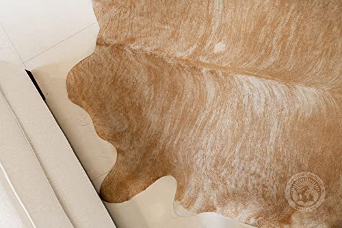 Genuine Palomino Beige Cowhide Rug 6 x 7-8 ft. 180 x 240 cm