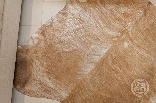 Genuine Palomino Beige Cowhide Rug 6 x 7-8 ft. 180 x 240 cm