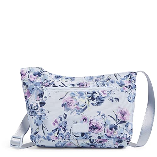 Vera Bradley Women's Recycled Lighten Up Reactive Crossbody Sling Purse, Fresh-Cut Bouquet, One Size