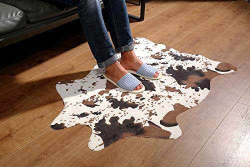 MustMat Cute Cow Print Rug Fun Faux Cowhide Area Rug Nice for Decorating Kids Room 29.5" W x 43.3" L