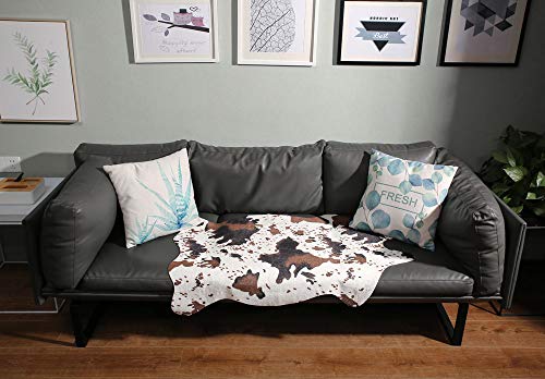 MustMat Cute Cow Print Rug Fun Faux Cowhide Area Rug Nice for Decorating Kids Room 29.5" W x 43.3" L