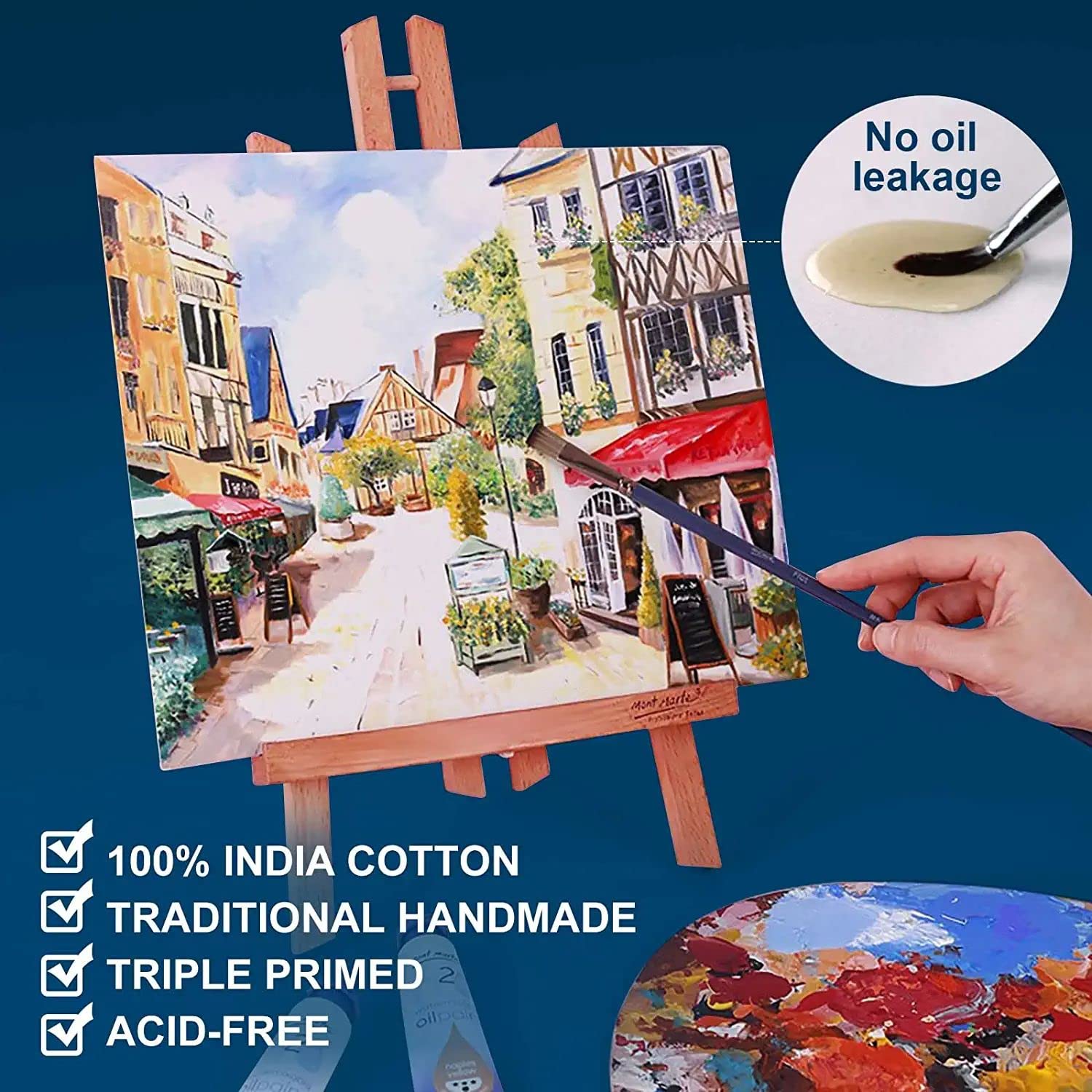 Canvas Panels 8x10 Inch 12-Pack, 10 oz Double Primed Acid-Free 100% Cotton Paint Canvases for Painting, Blank Flat Canvas Board for Acrylics Oil Watercolor Tempera Paints