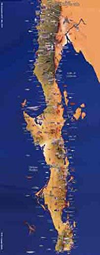 Baja California Mexico 11x28 inch Map Poster