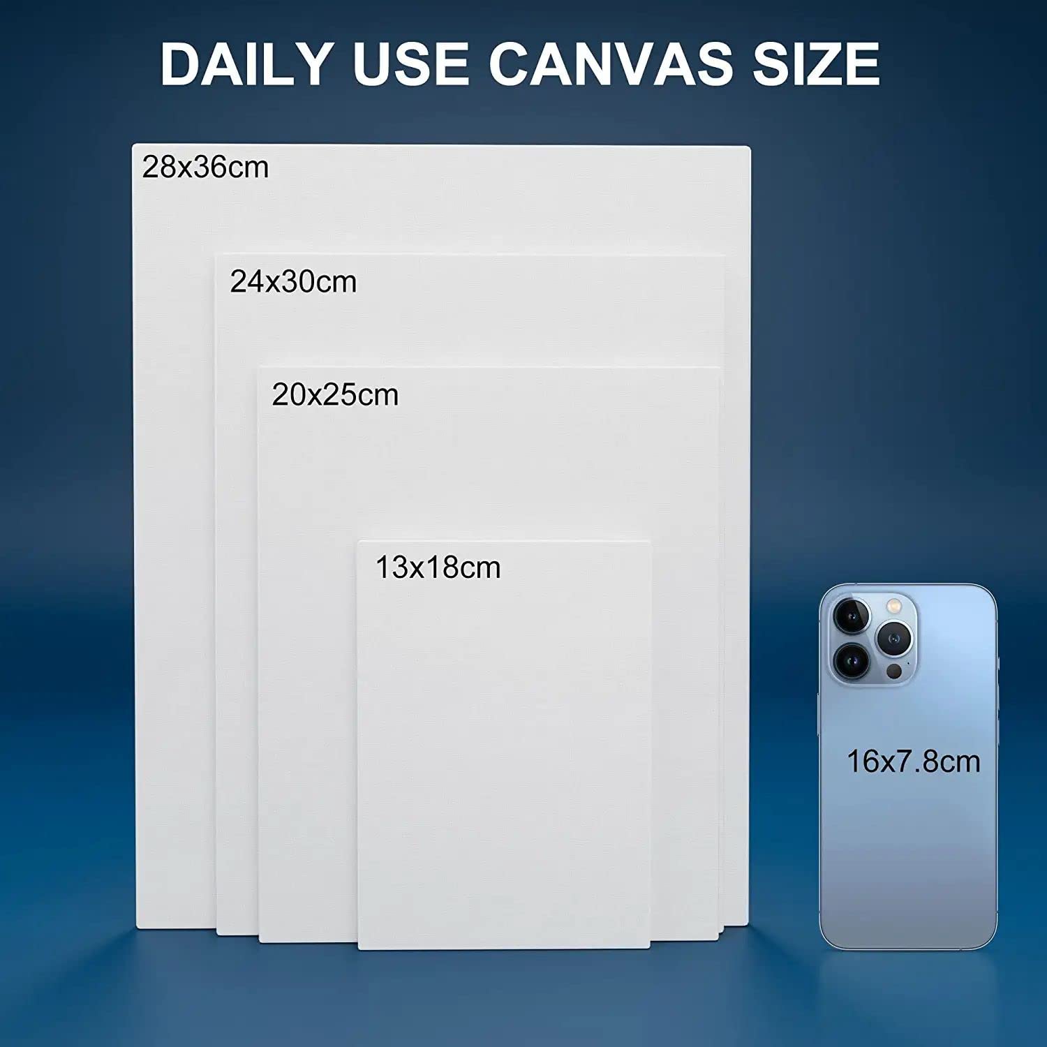 Canvas Panels 8x10 Inch 12-Pack, 10 oz Double Primed Acid-Free 100% Cotton Paint Canvases for Painting, Blank Flat Canvas Board for Acrylics Oil Watercolor Tempera Paints