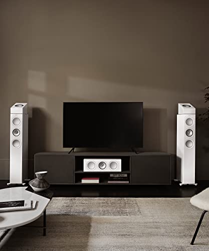 KEF R5 Meta Compact 3 Way Floorstanding Speaker - Each (Gloss White)