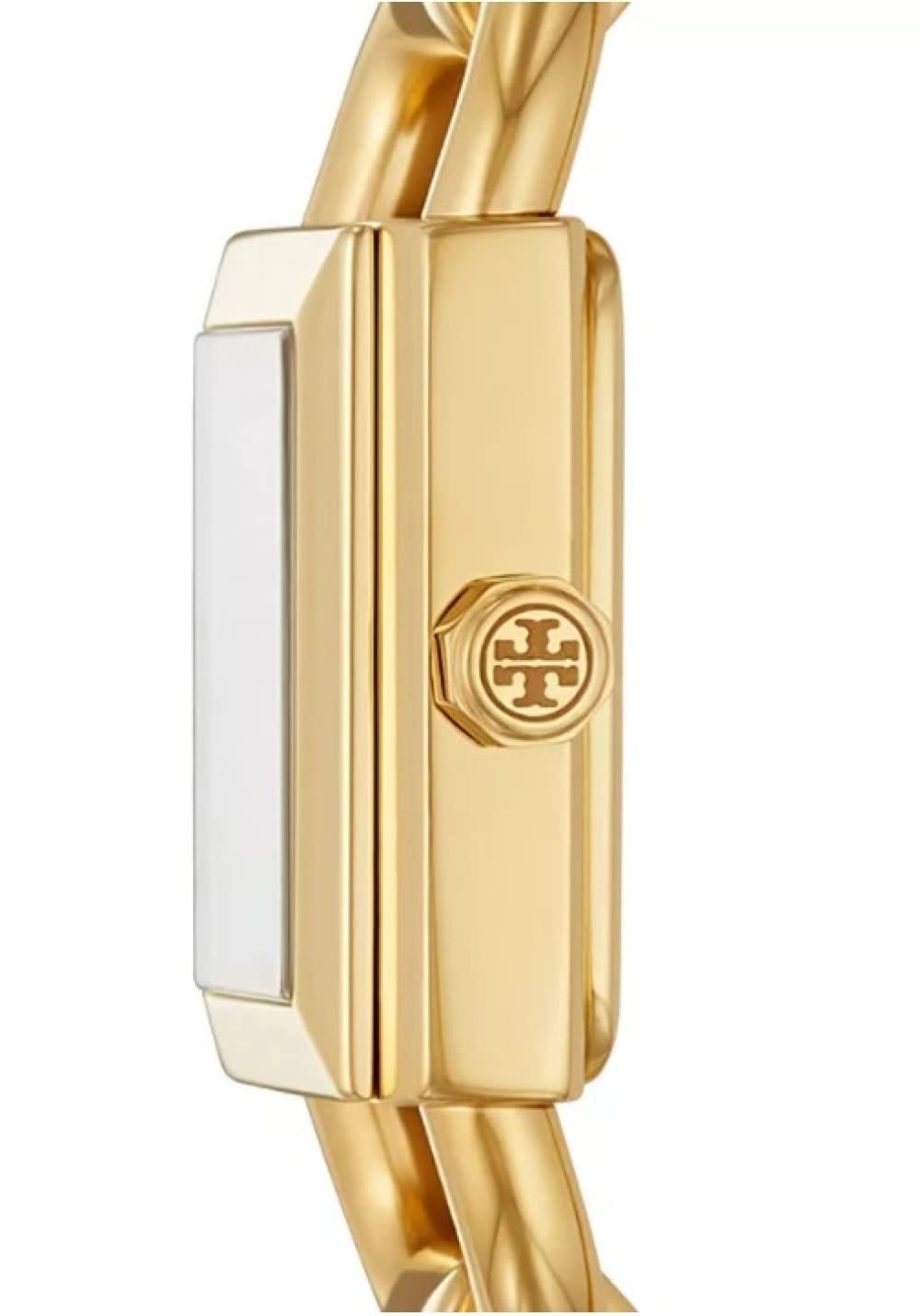 Tory Burch TBW7257 Cream Dial Gold Tone Stainless Steel Bracelet Band with Two Tone Bracelet Band Phipps Watch Women's Gift Set