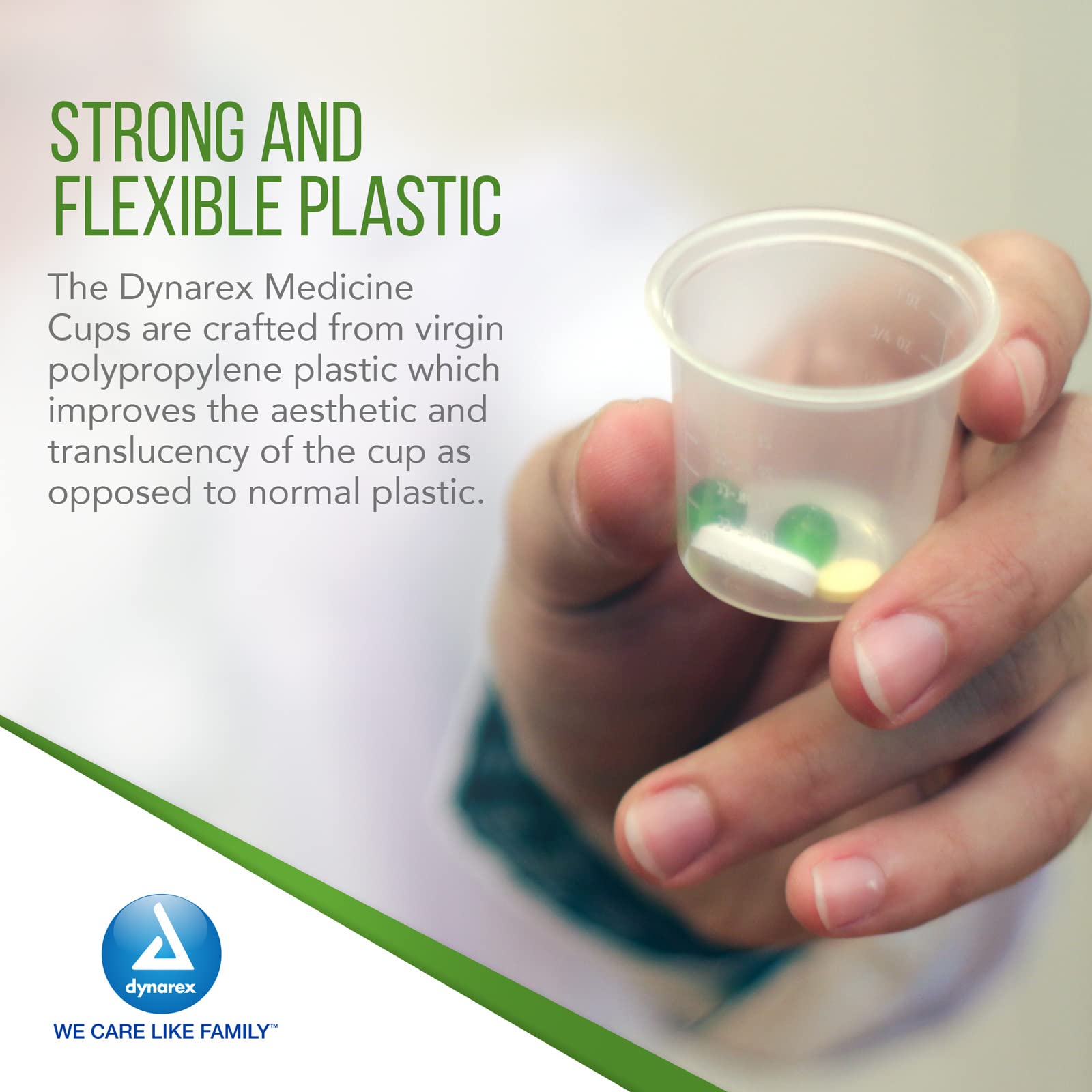Dynarex 4258 Medicine Cup (Polyethylene) 100 Count, Clear