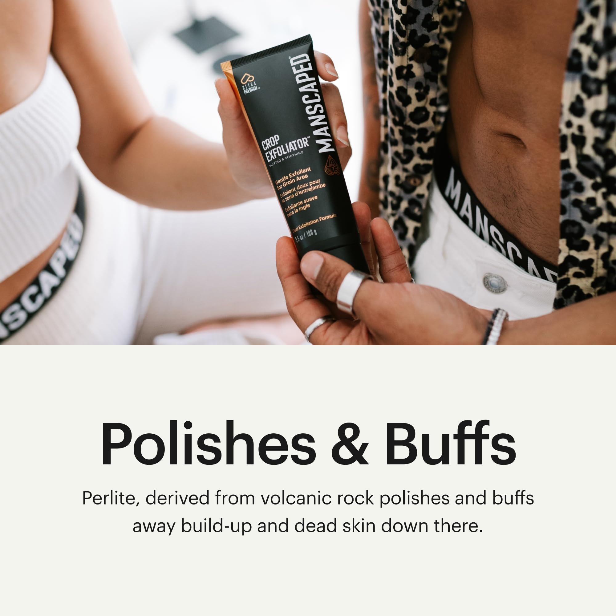 MANSCAPED® Crop Exfoliator™ Gentle Groin Exfoliant Scrub to Soothe and Clear the Skin, Vegan, Cruelty-Free (3.5 oz)