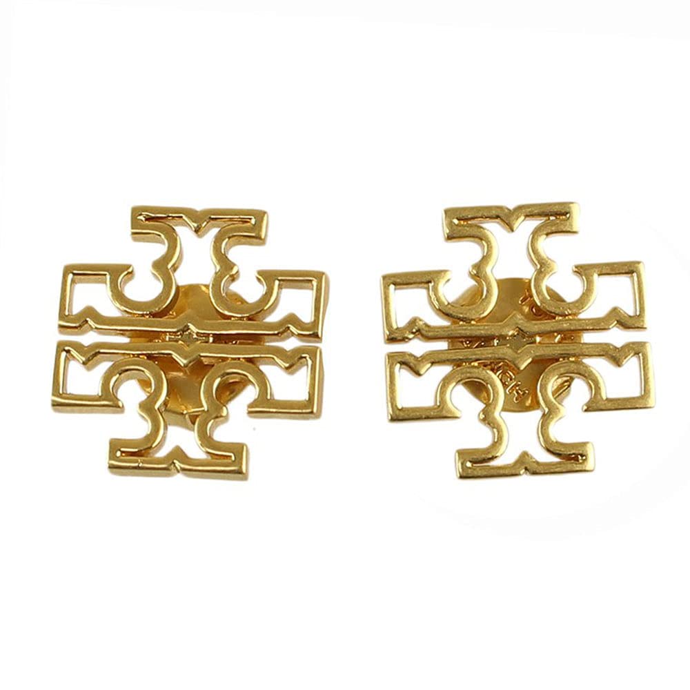 Tory Burch Women's Britten Logo Stud Earrings (Gold)