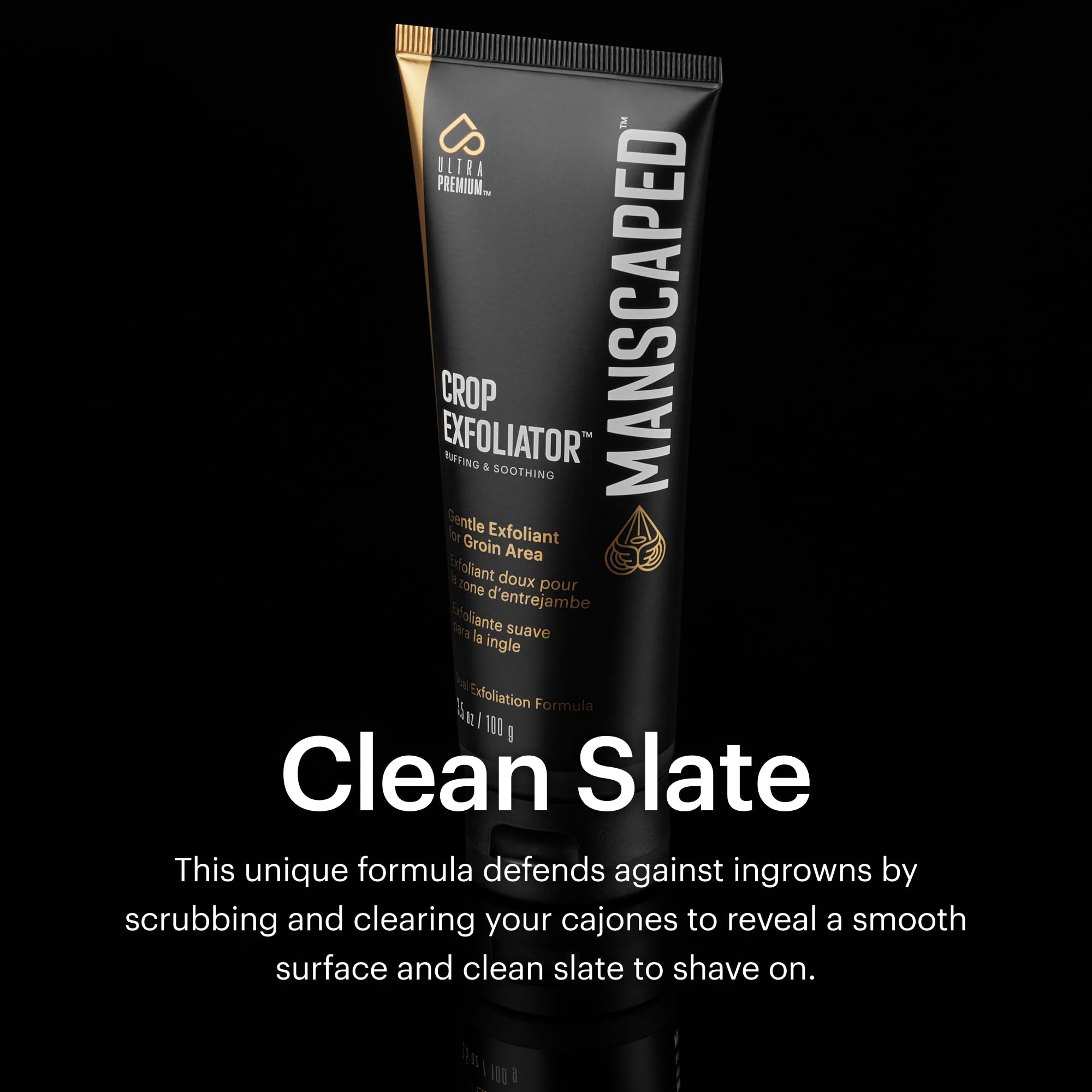 MANSCAPED® Crop Exfoliator™ Gentle Groin Exfoliant Scrub to Soothe and Clear the Skin, Vegan, Cruelty-Free (3.5 oz)