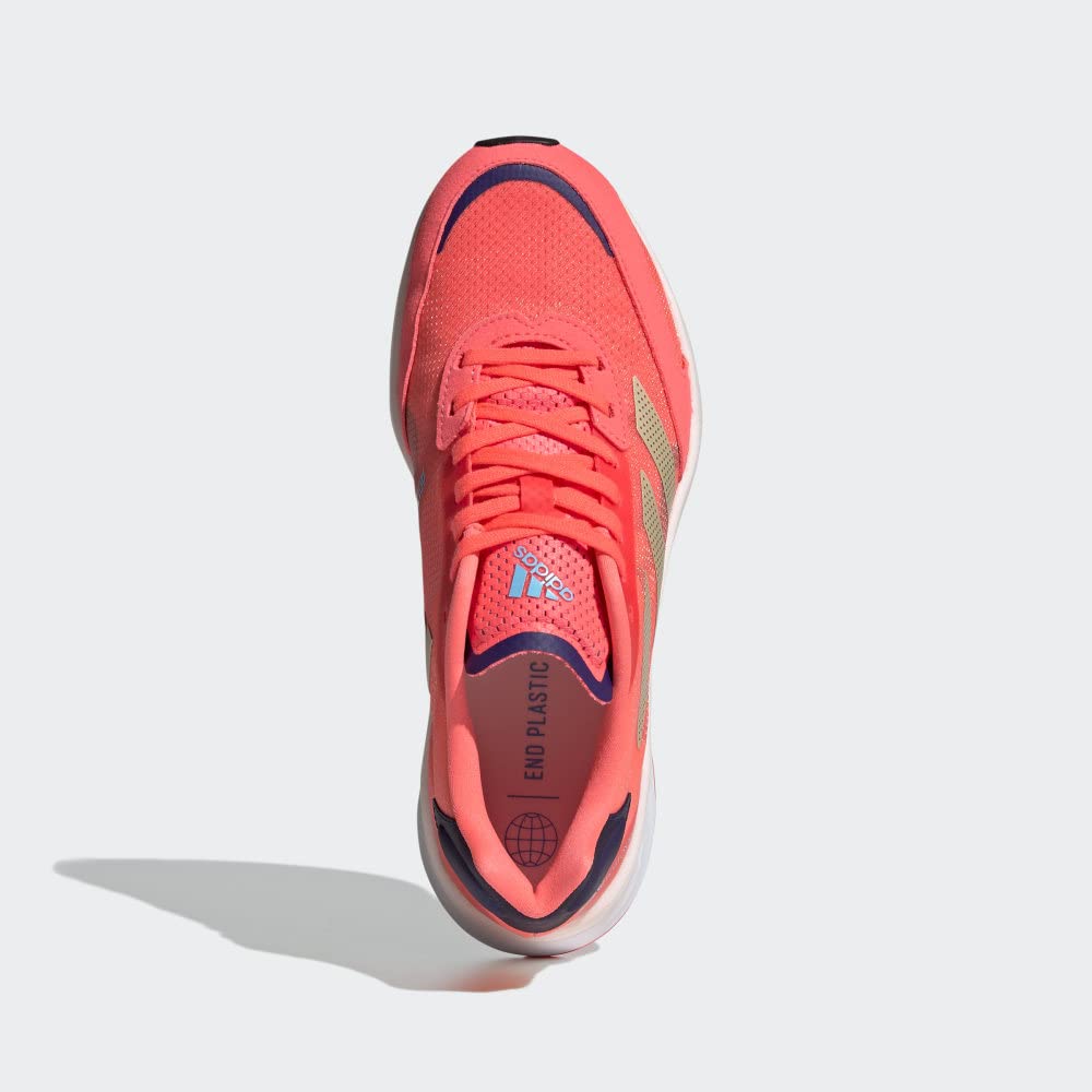 adidas Adizero Boston 10 Turbo/Sandy Beige Metallic/Legacy Indigo 9 B (M)